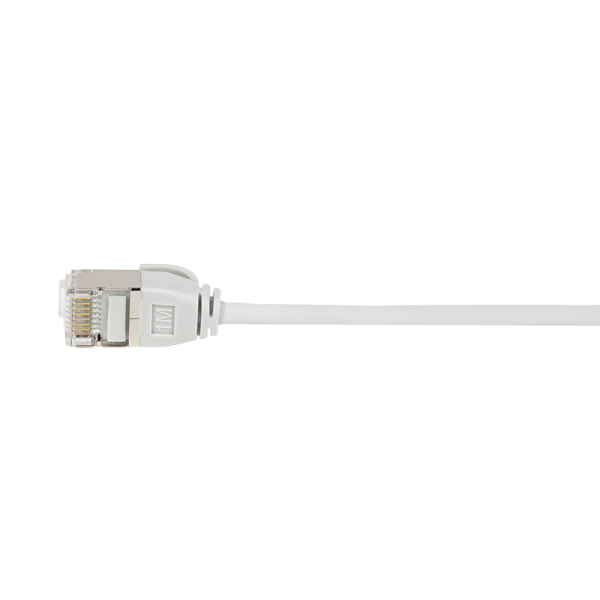 Patch cable SlimLine, Ultraflex, Cat.6A, U/FTP, grey, 3 m | Elektronik Lavpris Aps