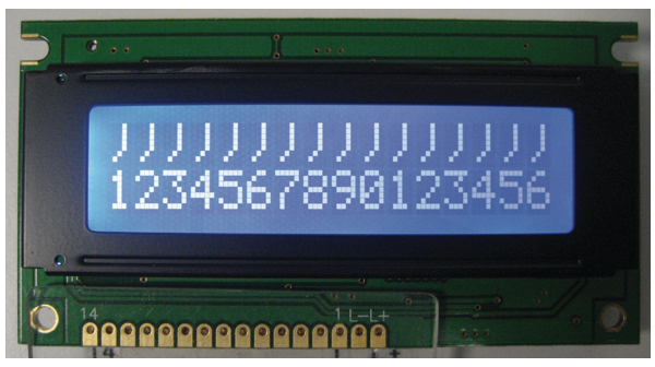 Dot matrix LCD display 5.55mm 2x16 | Elektronik Lavpris Aps