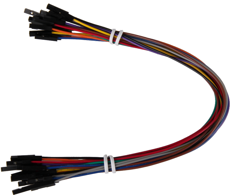 Jumperkabel, Breadboard, hun/hun, 25cm, 20 stk. | Elektronik Lavpris Aps