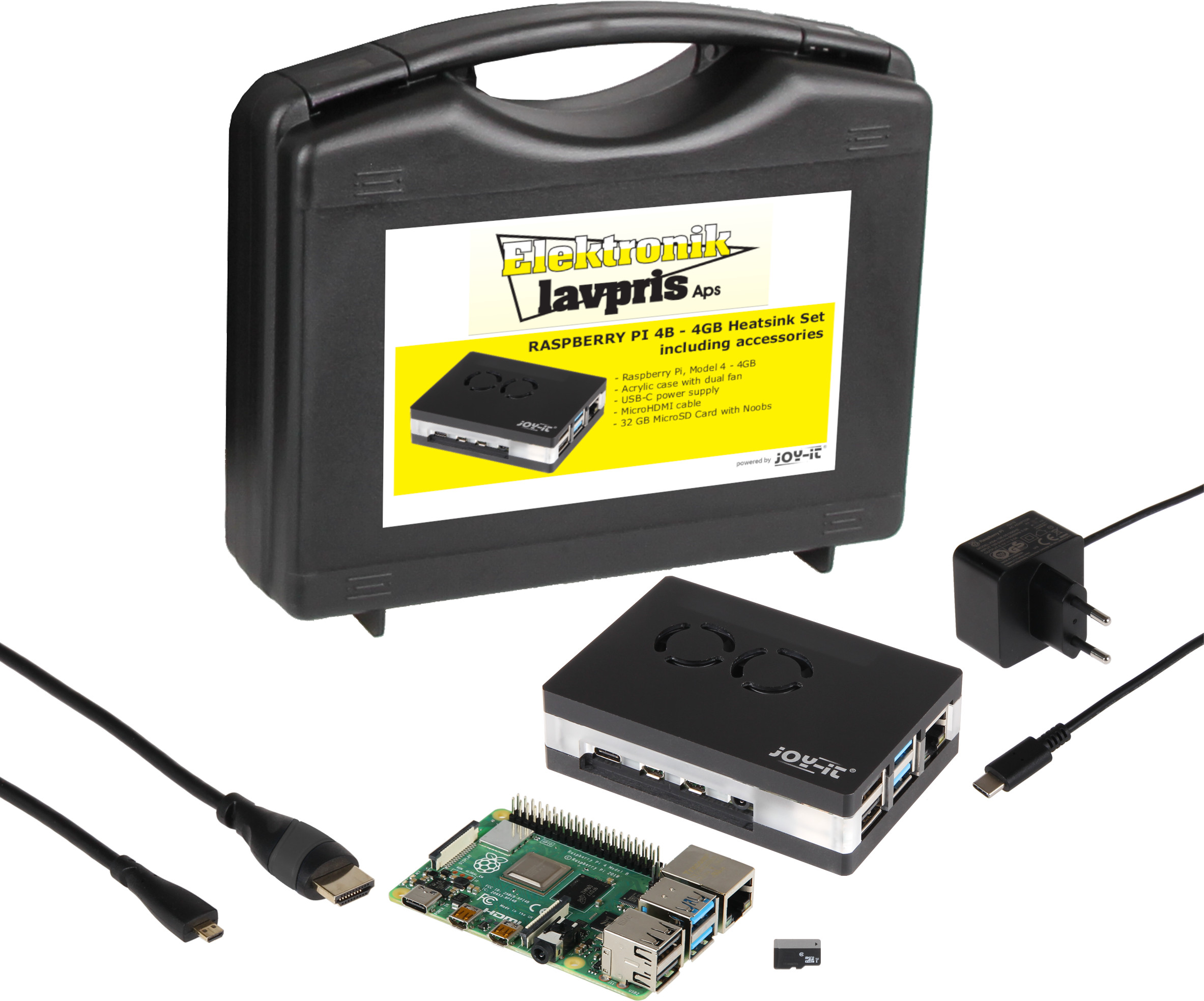 Raspberry Pi 4 Model B 4GB KIT | Elektronik Lavpris Aps