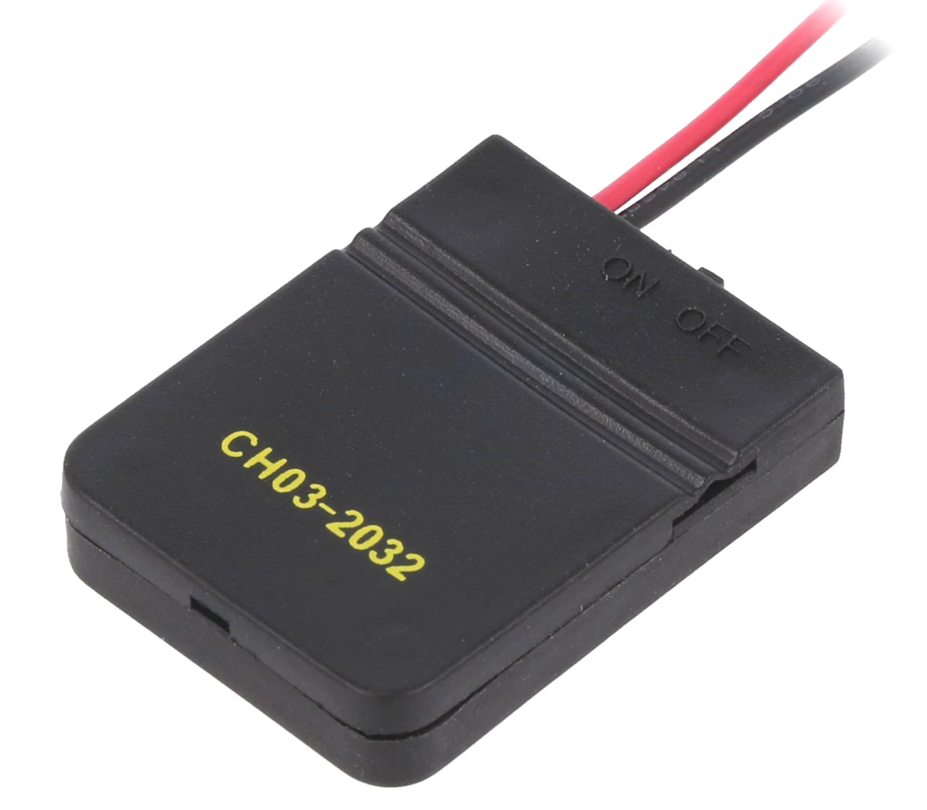 Batteriholder 1xCR2032 knapcelle m.afbryder | Elektronik Lavpris Aps